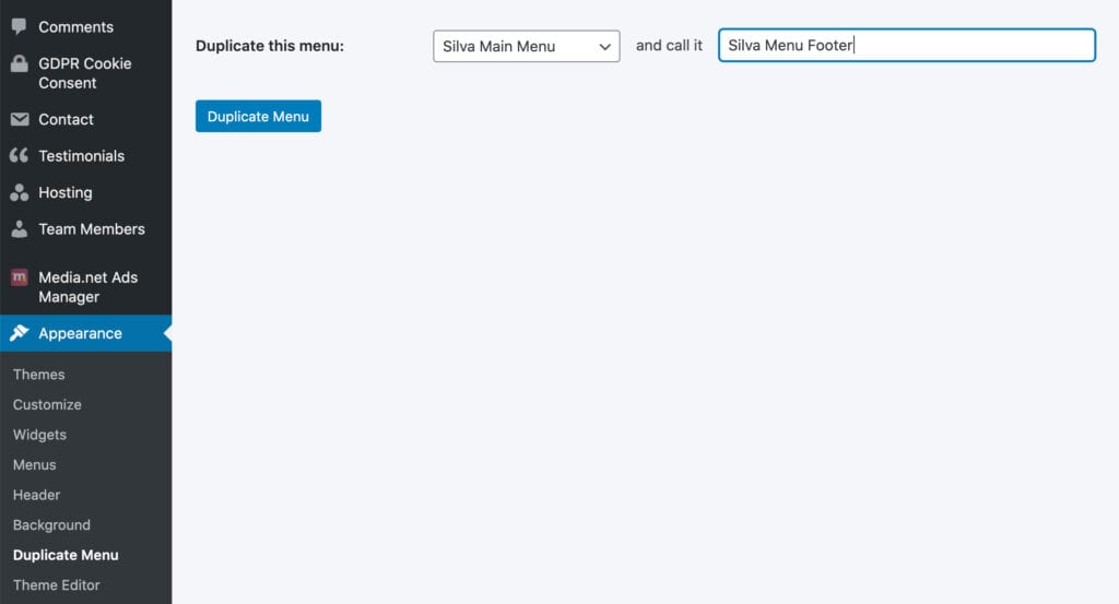 How to Import and Export or Duplicate Navigation Menus in WordPress - Silva Web Designs