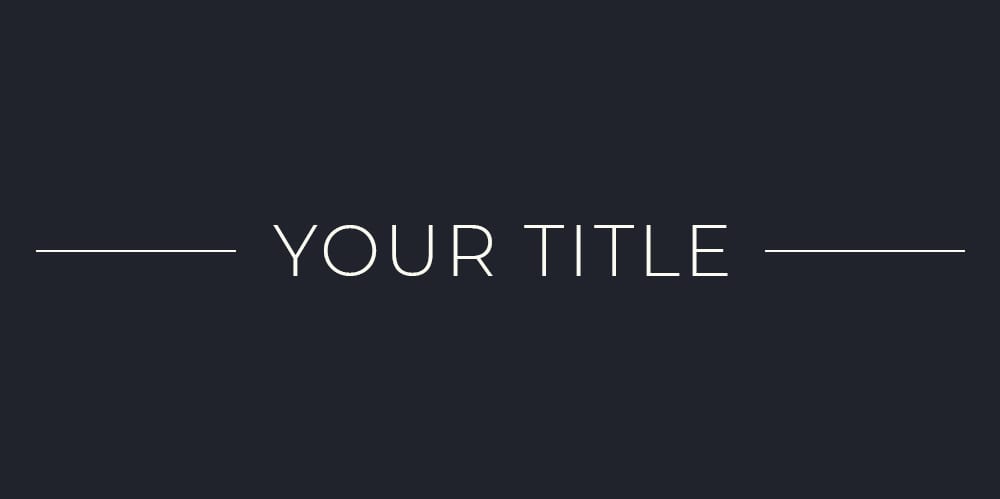 How To Add Line On Either Side Of Your Text Headers With CSS Silva 